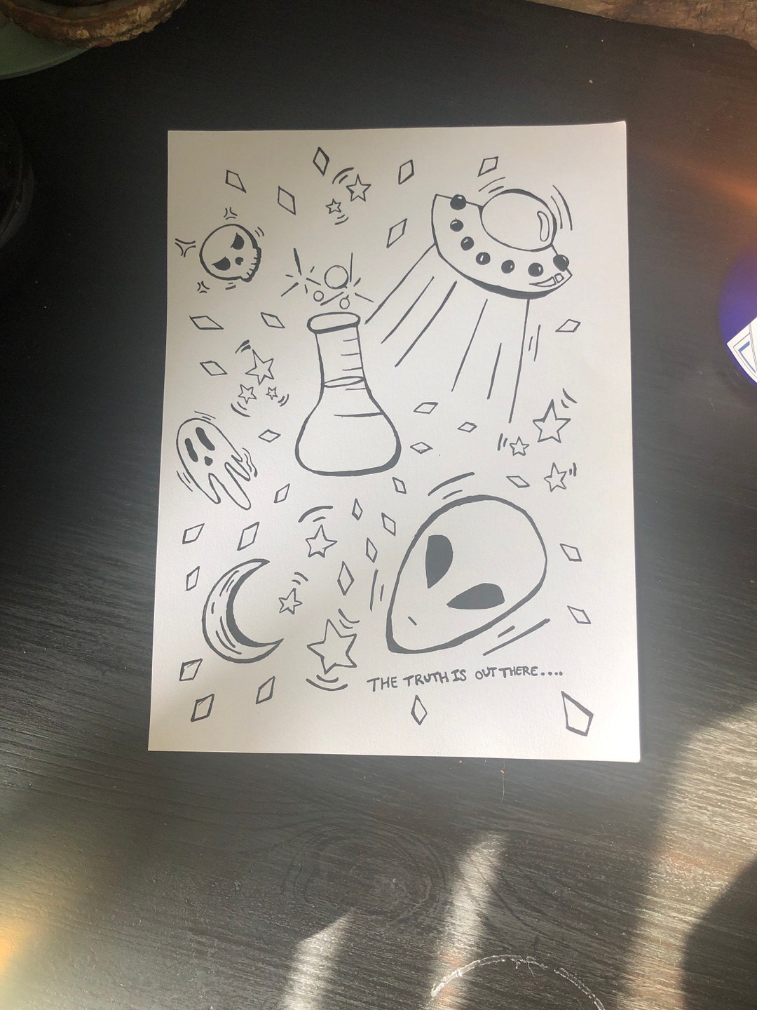 X Files Themed Drawing - Etsy