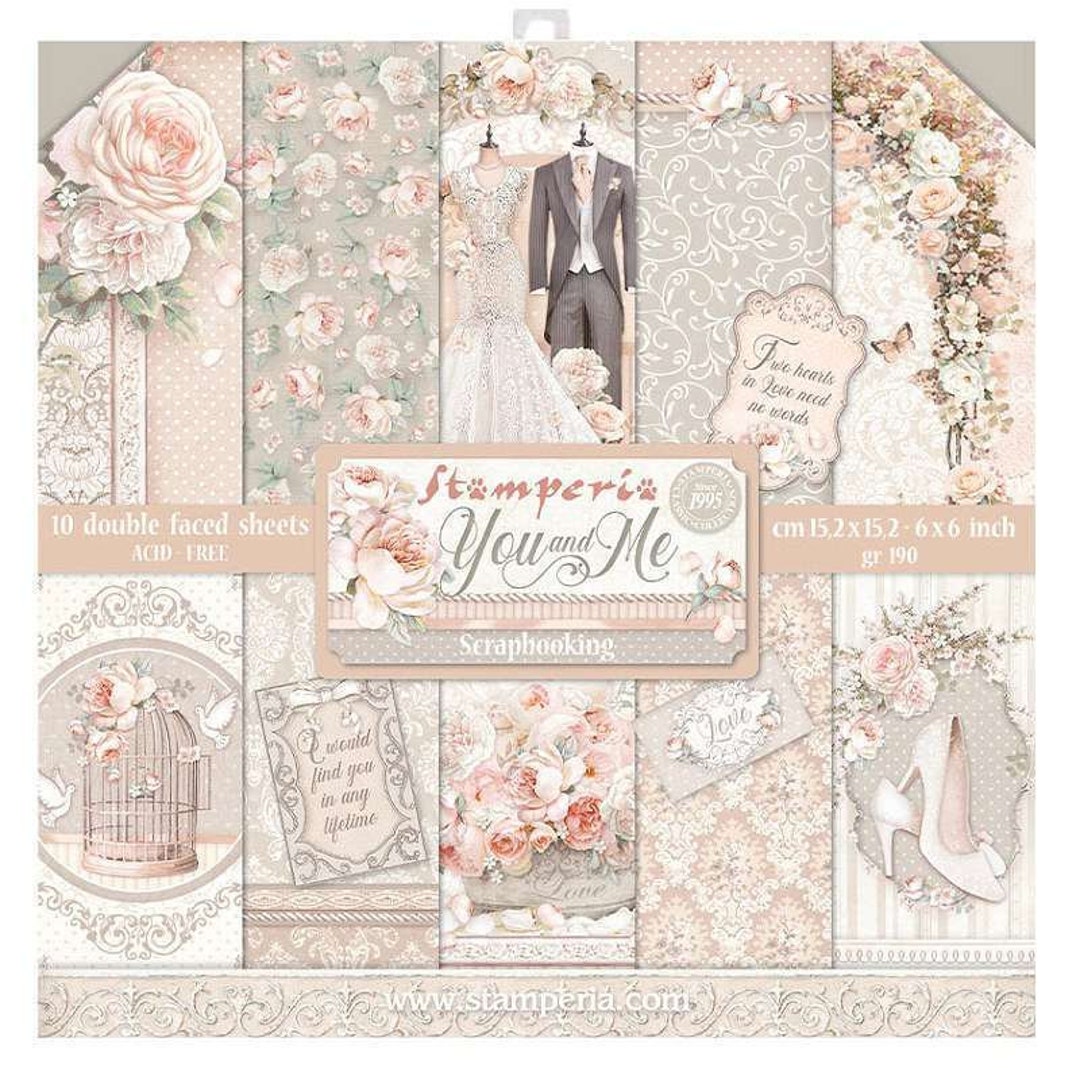STAMPERIA You and Me WEDDING - 6x6 Paper Pad - Etsy