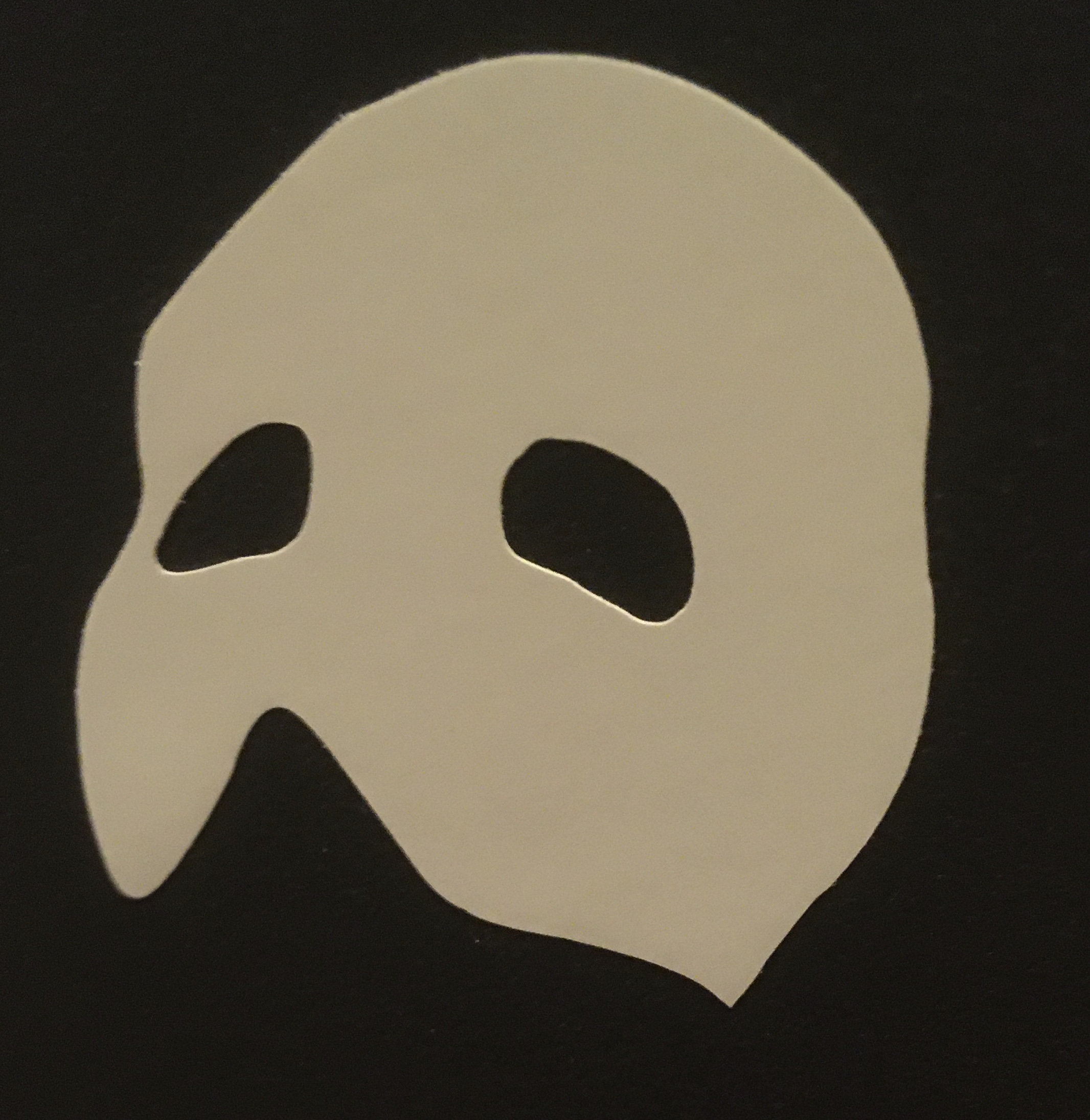 Phantom Mask White Vinyl 1 1/2" Decal - Etsy