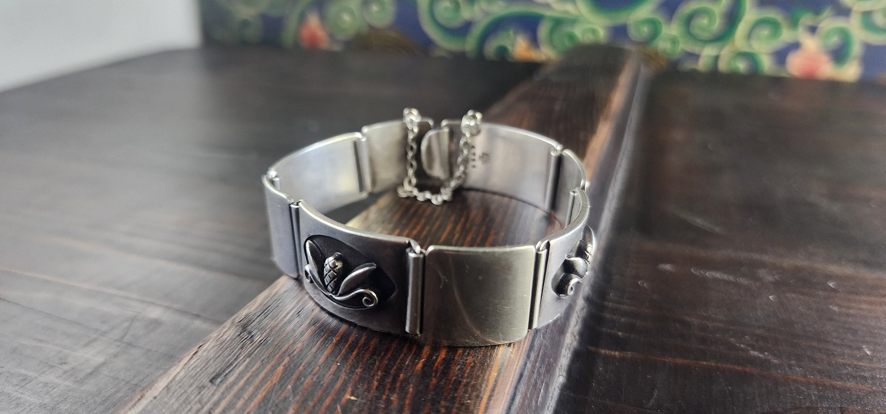 Rare Signed Georg Jensen Sterling Silver Pineapple Link Bracelet ...