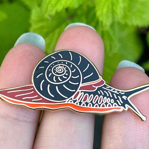 Snail Enamel Pin - Etsy