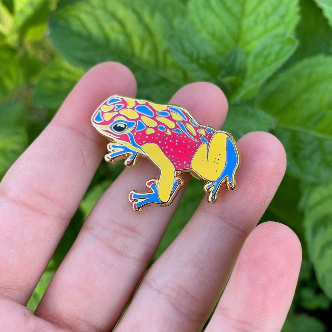 Pansexual Pride Frog Pin 25% to Charity Queer-owned Business LGBTQ2SIA LGBTQ Subtle Pan Pride ...