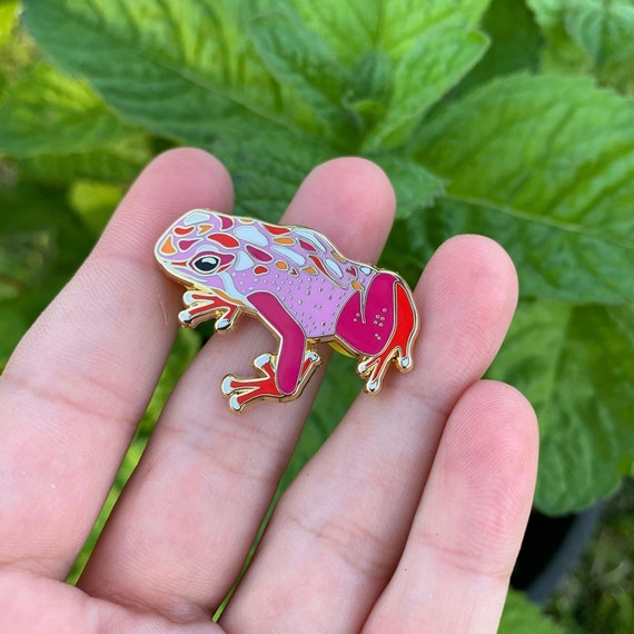 Lesbian Pride Frog Pin 25% to Charity Queer-owned | Etsy