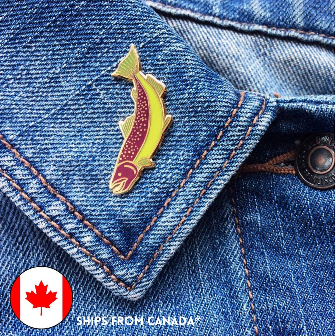 Chinook Salmon Enamel Pin - 25% to Charity! - Oncorhynchus Tshawytscha ...