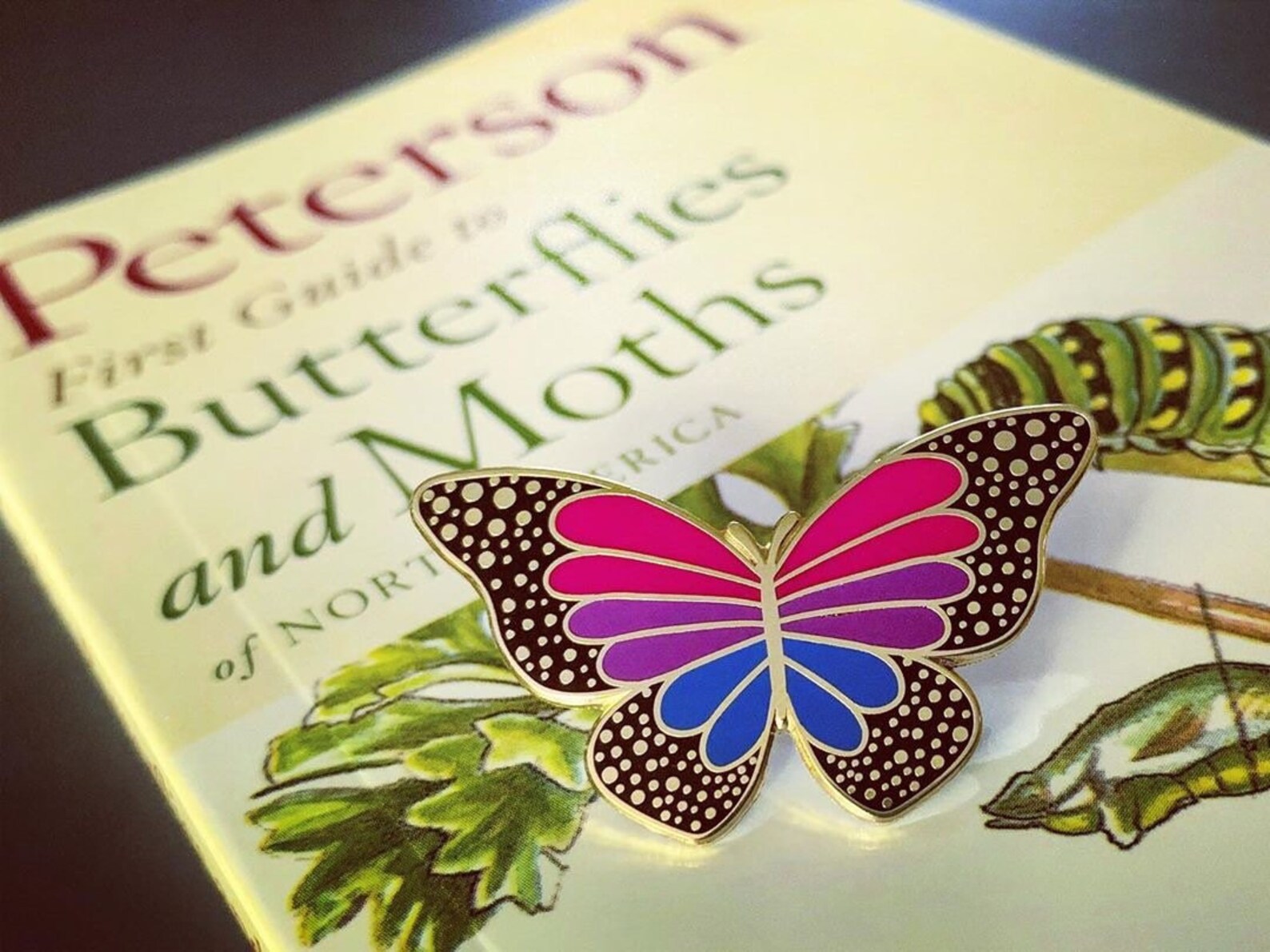 Bi Pride Butterfly Pin 25% to Charity Queer-owned - Etsy