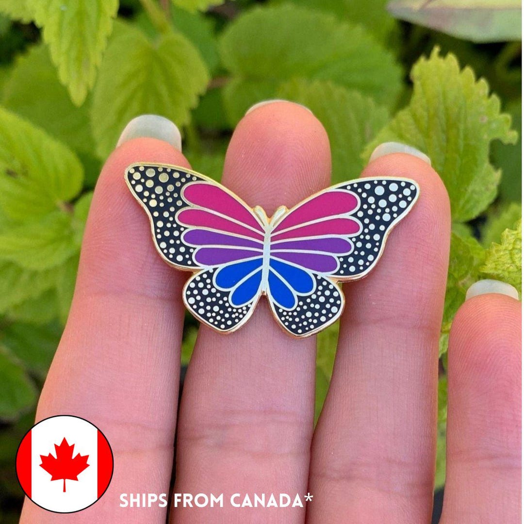 Bisexual Pride Butterfly Pin - 25% to Charity! - Queer-owned Business ...