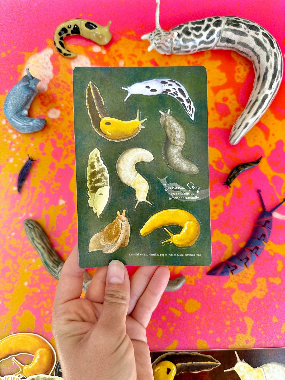 Banana Slugs Sticker Sheet (paper) - Eco Friendly - FSC Certified ...
