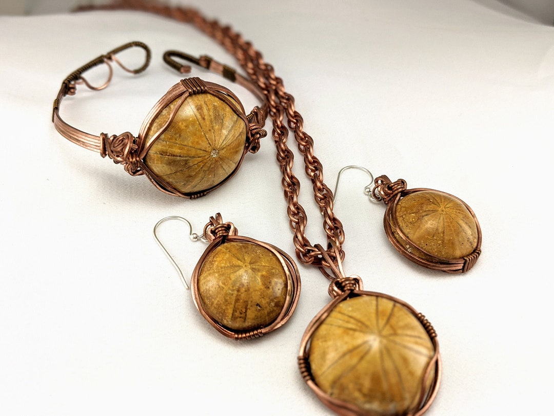 Tropical Beach Jewelry Set, Matching Set Necklace Earrings and Bracelet ...