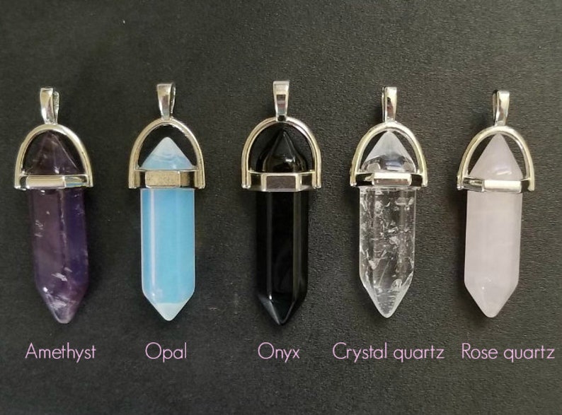 Crystal Choker: Handmade Healing Stone Pendant Necklace - Etsy
