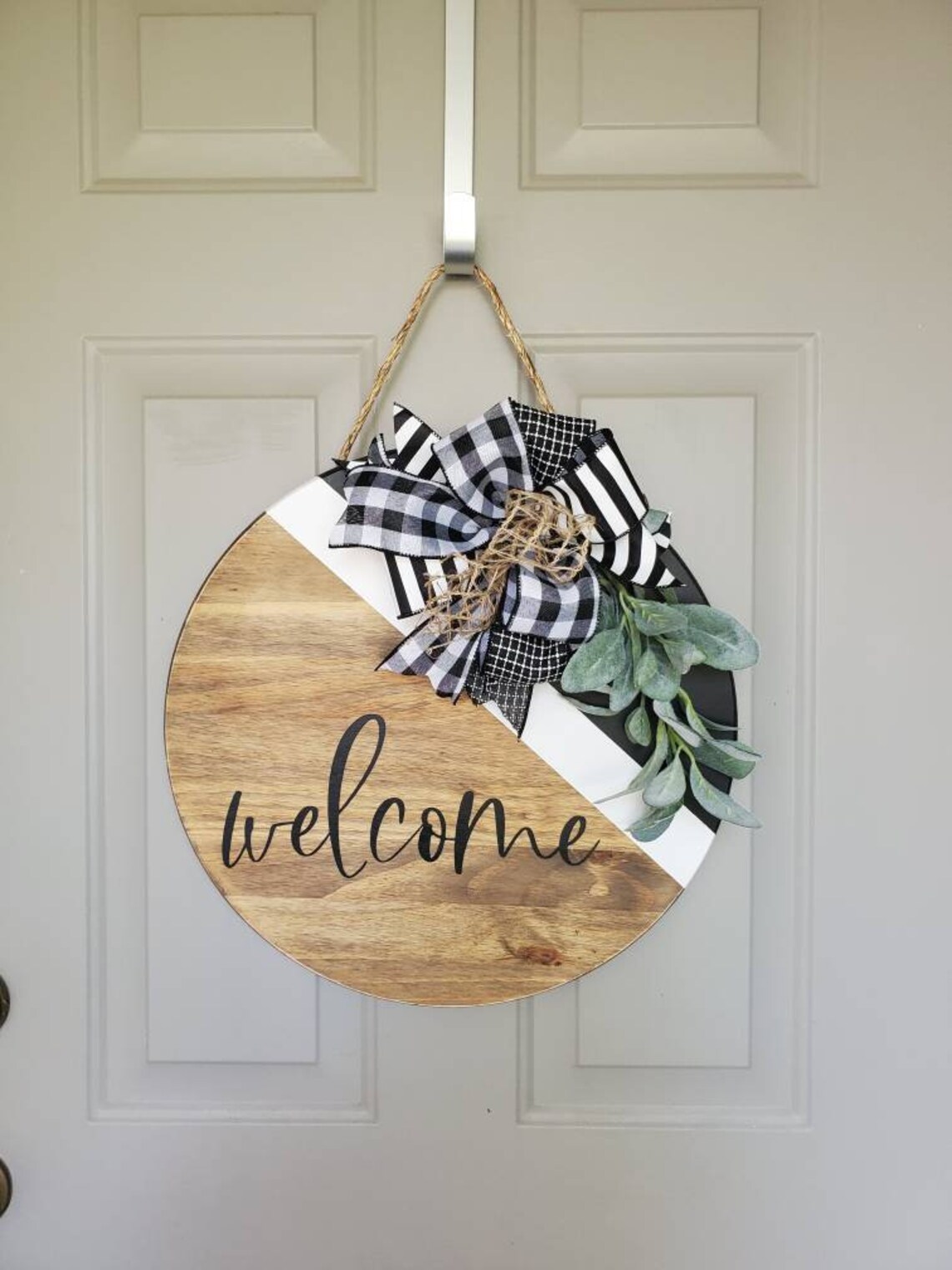 Welcome Door Hanger Farmhouse 18 Inch Door Hanger Welcome - Etsy