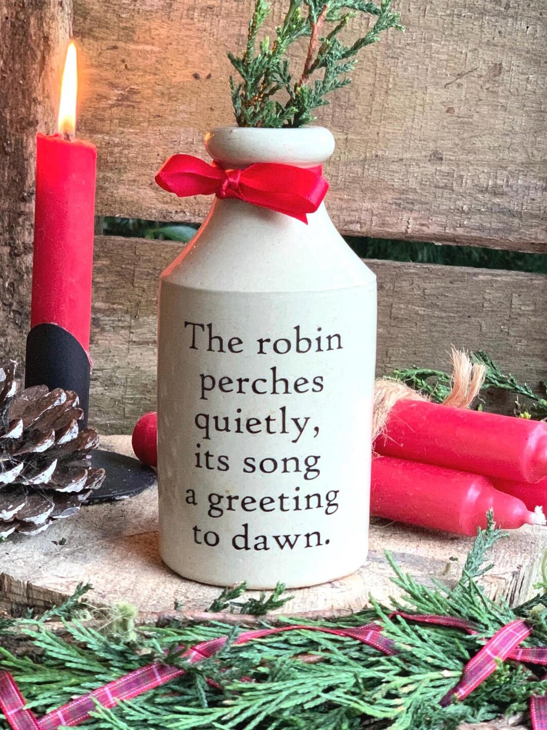 A Sweet Genuine Antique Stoneware Bottle With Painted Words/original ...