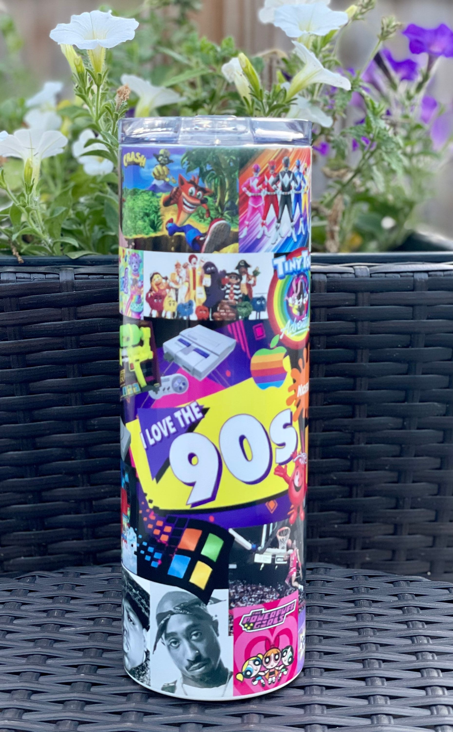 90s Classics 20oz Skinny Stainless Steel Tumbler, 90s Tumbler, 90s ...