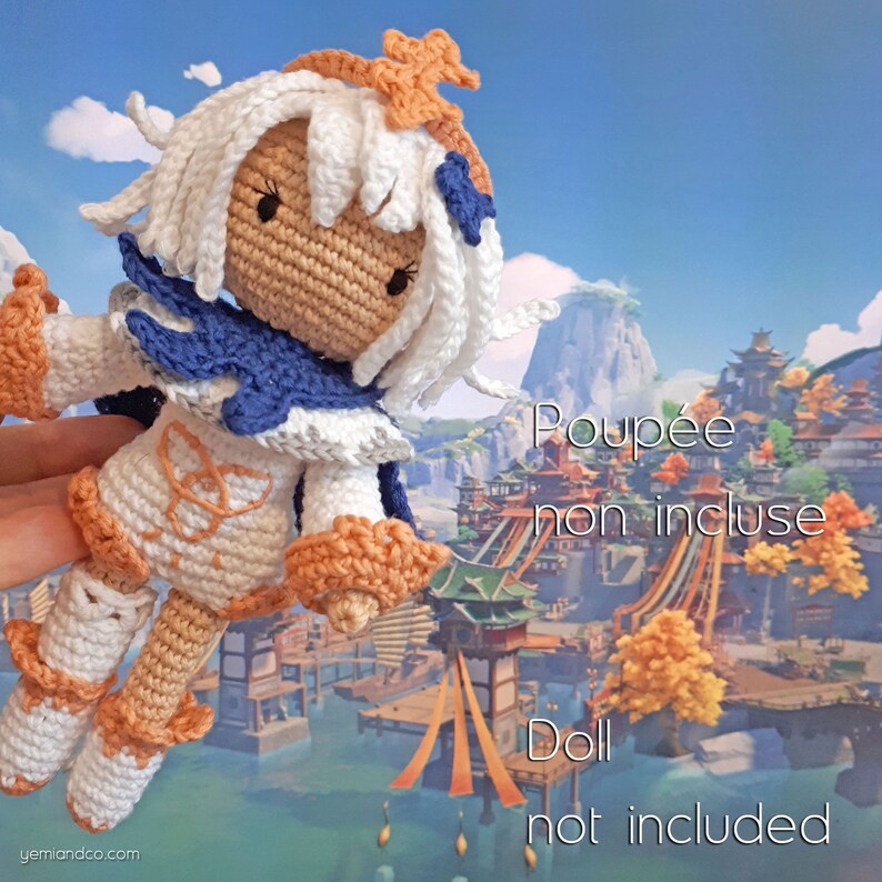 Crochet Pattern: Paimon Cosplay for Mini-doll - Etsy