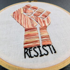 Resist Fist Stitch. Political Art. Anti-trump. Human Rights. - Etsy