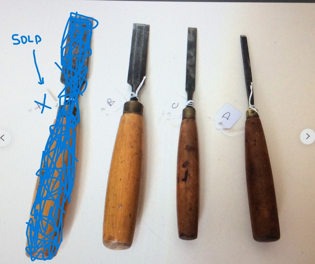 One Vintage Chisel With Boxwood Handle you Choose One.1 - Etsy