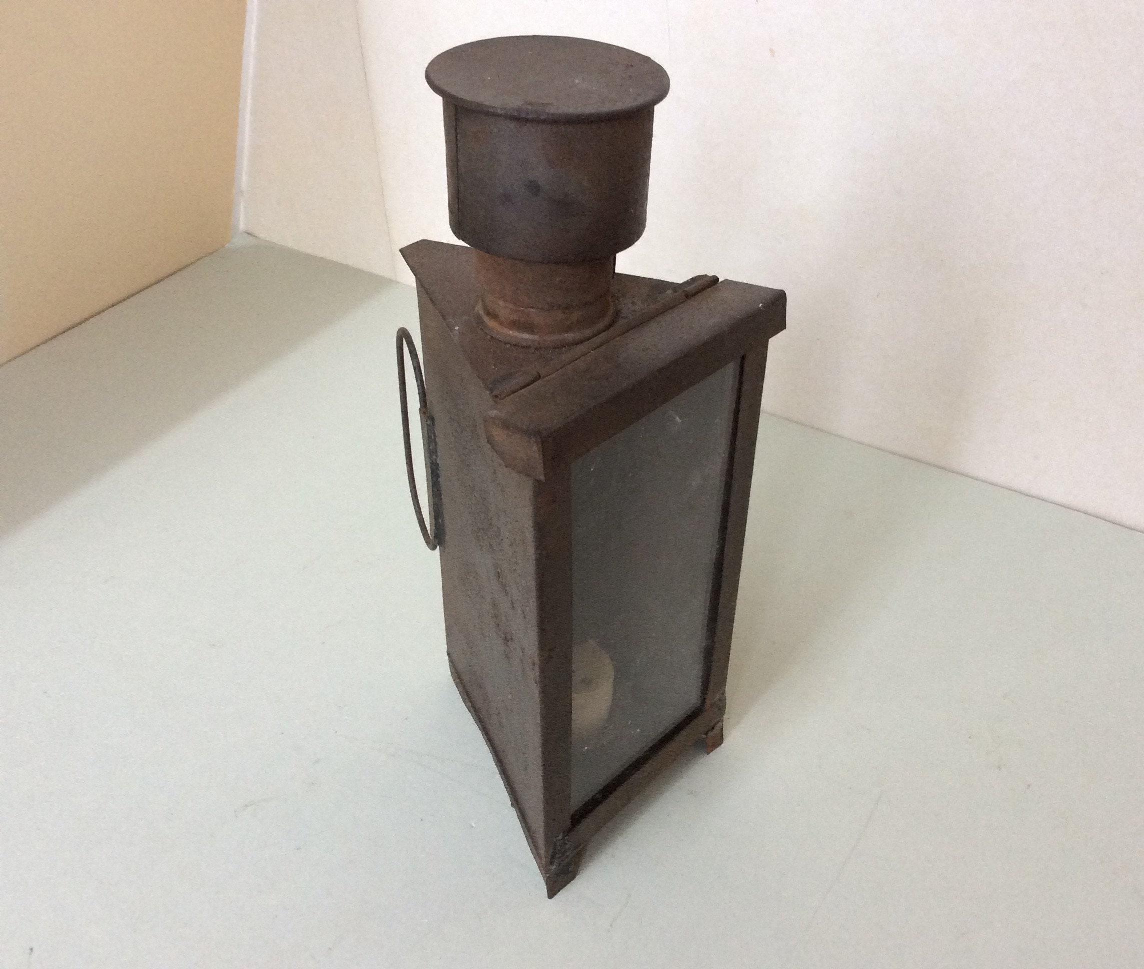 Antique French Tin Candle Lantern, Hand Held. C1920 - Etsy