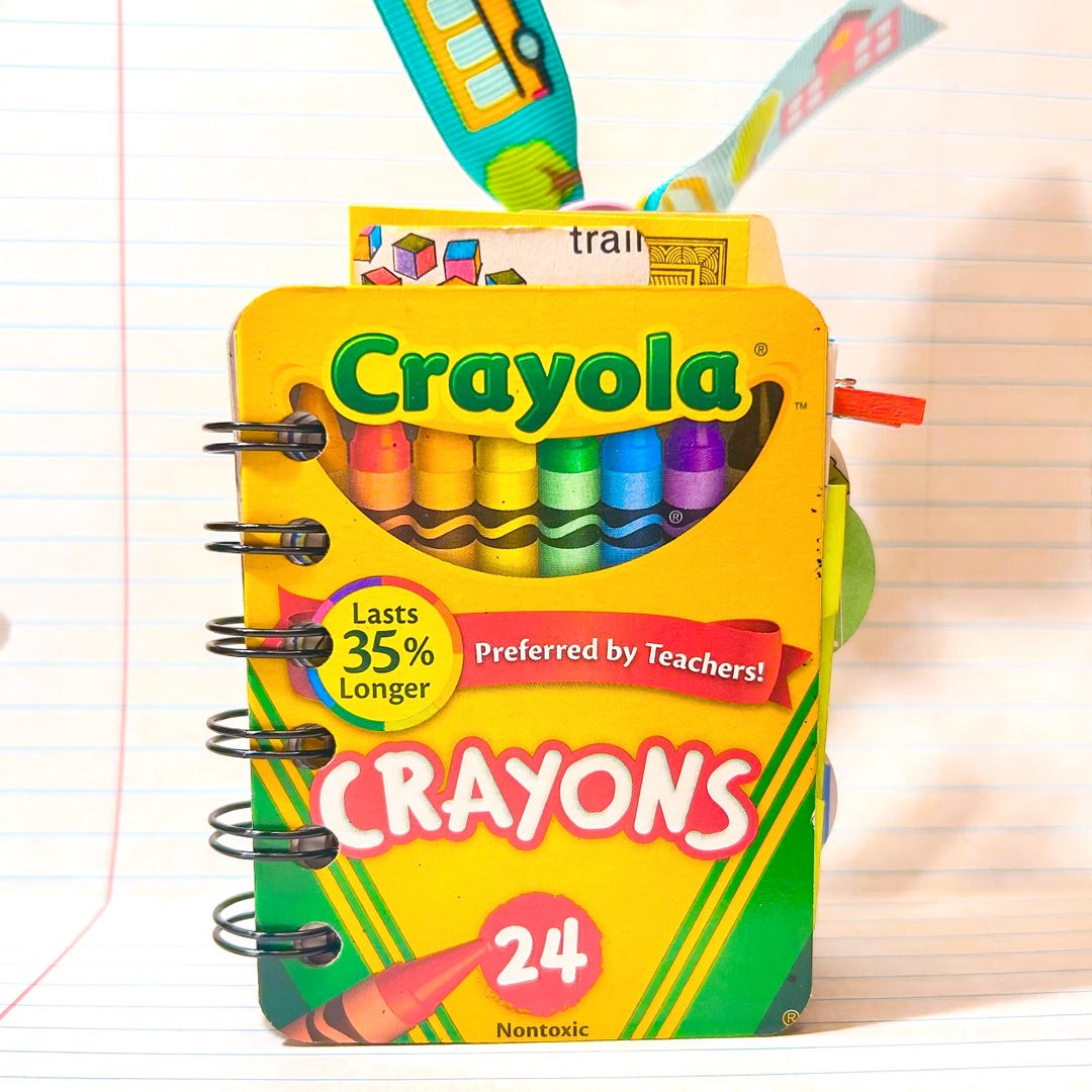 Crayon Box Junk Journal | Teacher Gift | Back to School | Mini Memory ...