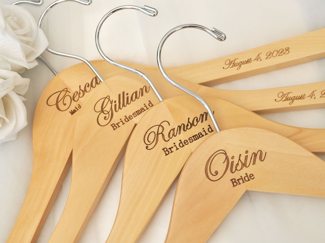 Wooden Engraved Hanger ,personalized Bridesmaid Hangers,wedding Hanger ...