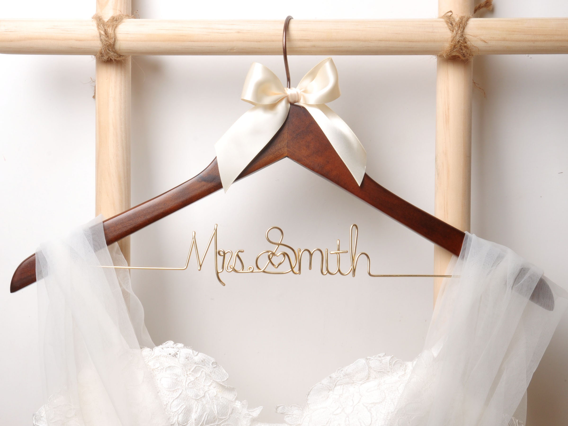 Wedding hanger Dress hanger Bride hanger Bride gift | Etsy