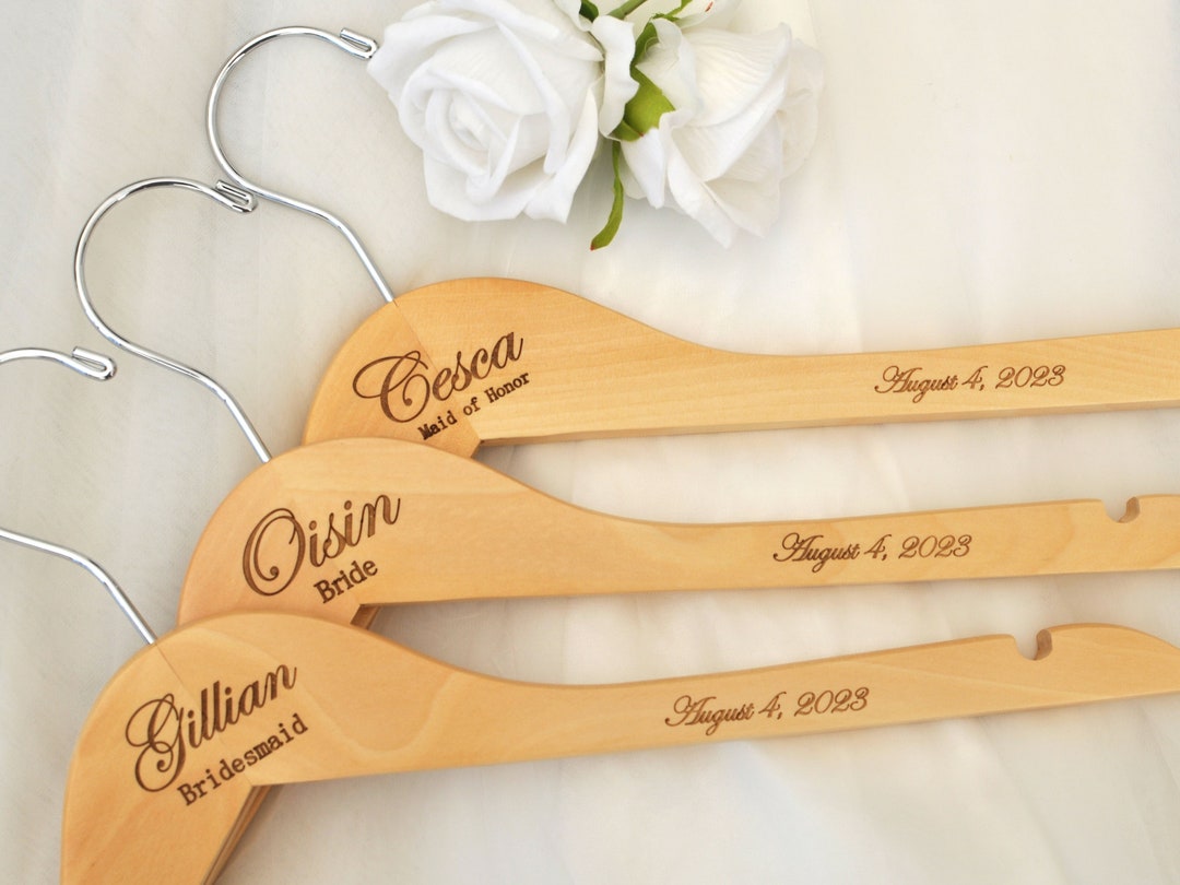 High Quality Solid Wood Wedding Hangers, Bridesmaid Hangers ...