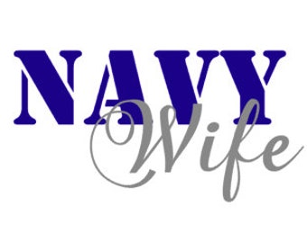 Navy Wife Decal - Etsy