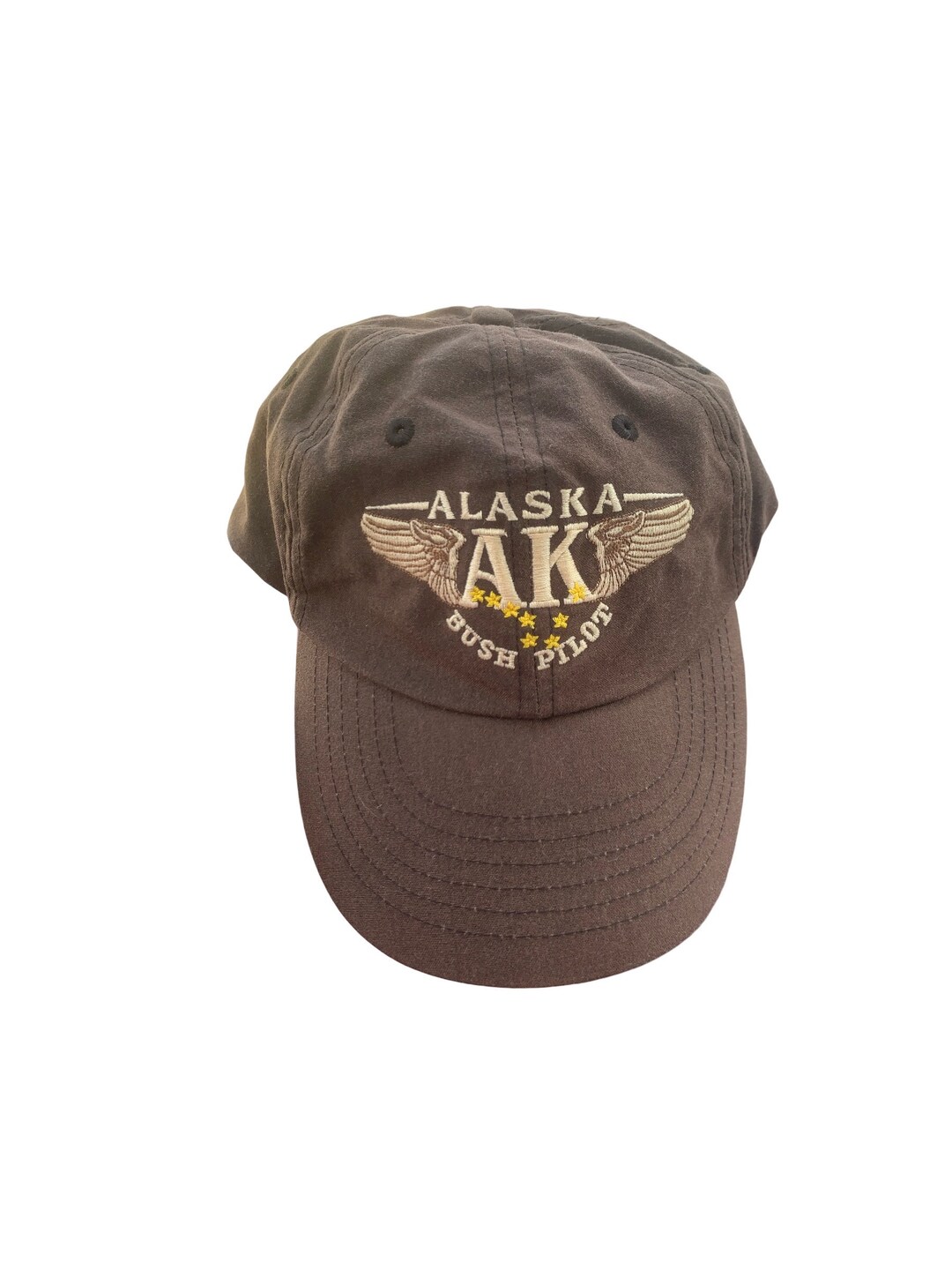 Vintage Alaska Hat AK Bush Pilot Hat | Brown With Gold Embroidery ...