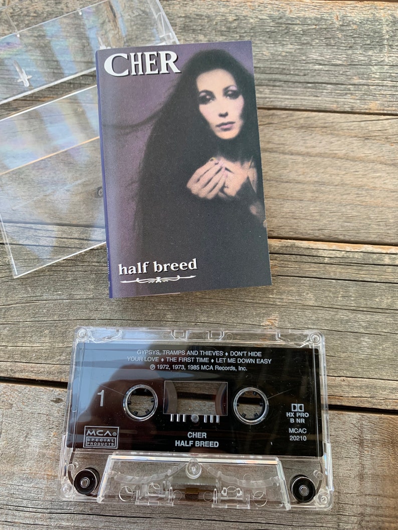 Vintage CHER Cassette Tape | 80s Cher Tape | Half Breed | Cher Music ...