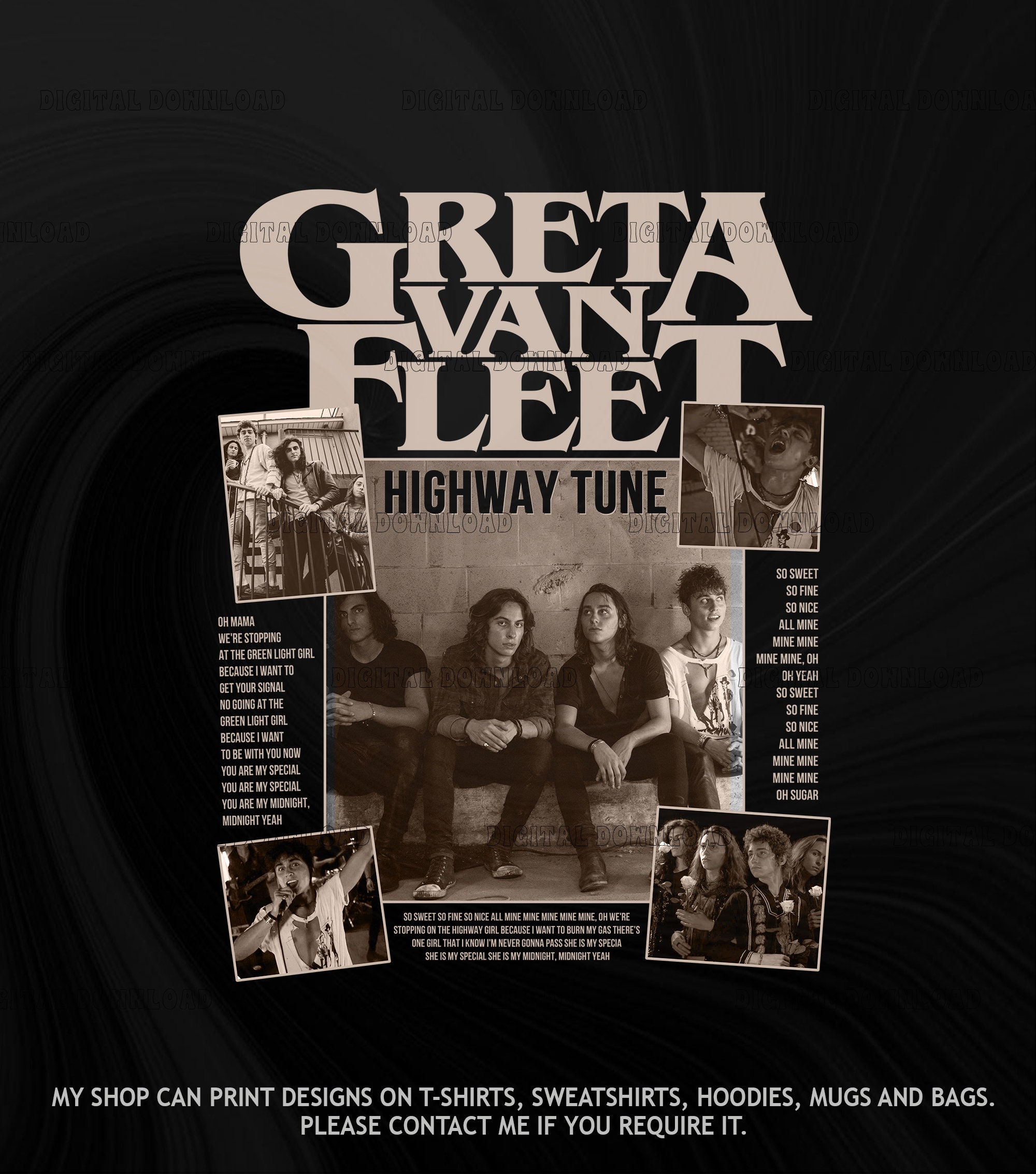 Greta Van Fleet Png, Greta Van Fleet Shirt Design, Greta Van Fleet Tour ...
