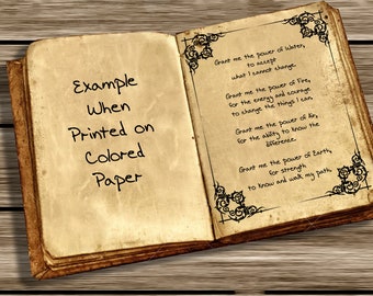 Printable Blessing Believe Paper for Book of Shadows BOS | Etsy