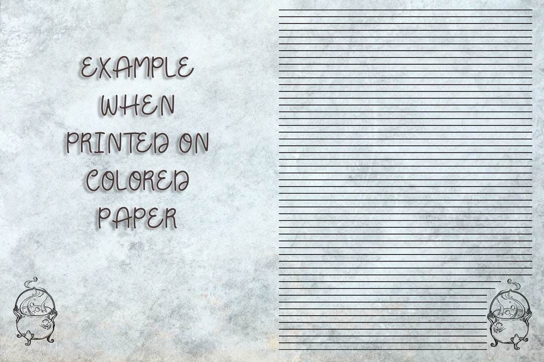 Pagan Tools 4 Designs Printable Lined Paper Pages for - Etsy