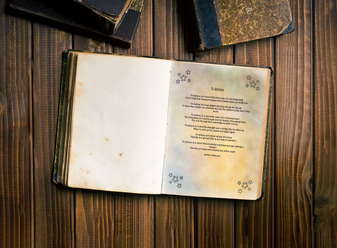 Printable Blessing Believe Paper for Book of Shadows BOS Journal Pages ...