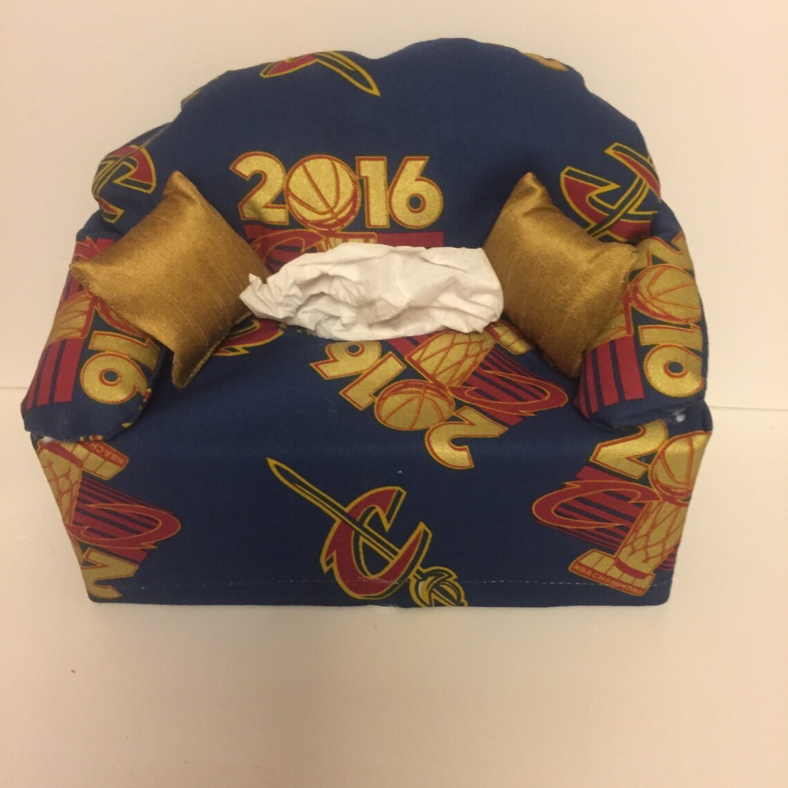 Fabric Sofa Couch Tissue Box Cover Sports cleveland - Etsy
