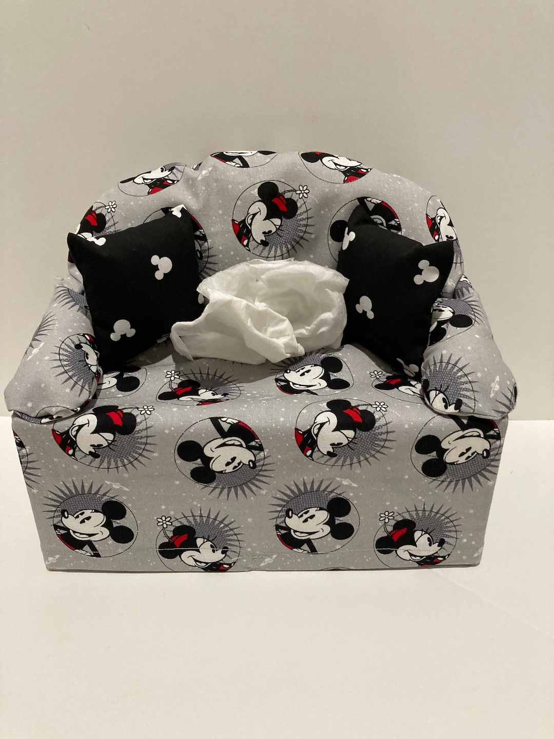 Sofa Couch Tissue Box Cover-- Mickey Mouse With Matching Pillows - Etsy