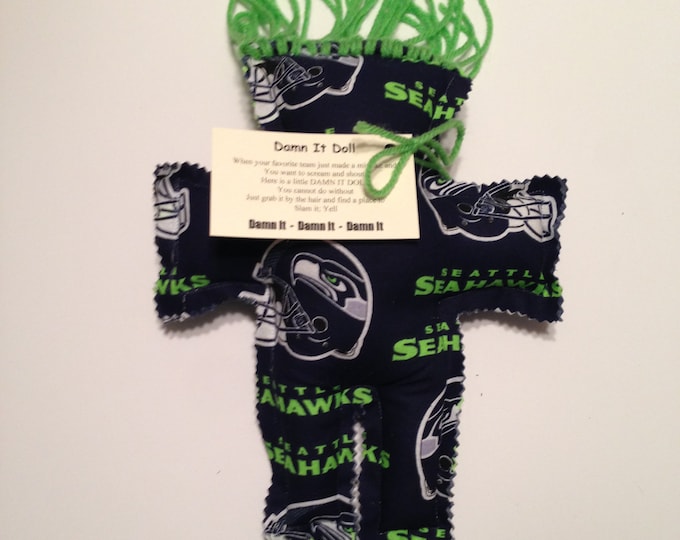 Sports Dammit Doll - Damnit Doll - Seattle Seahawks - Etsy