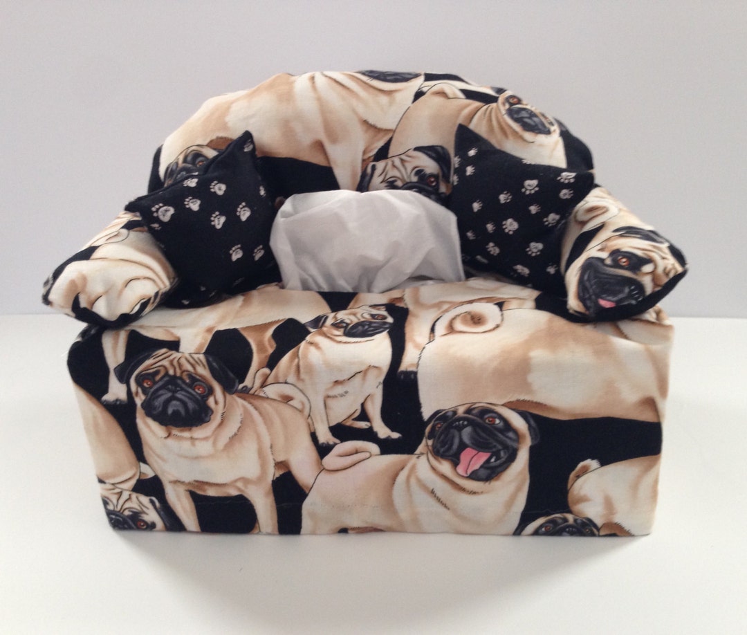 Tissue Box Cover-- Pugs - Etsy