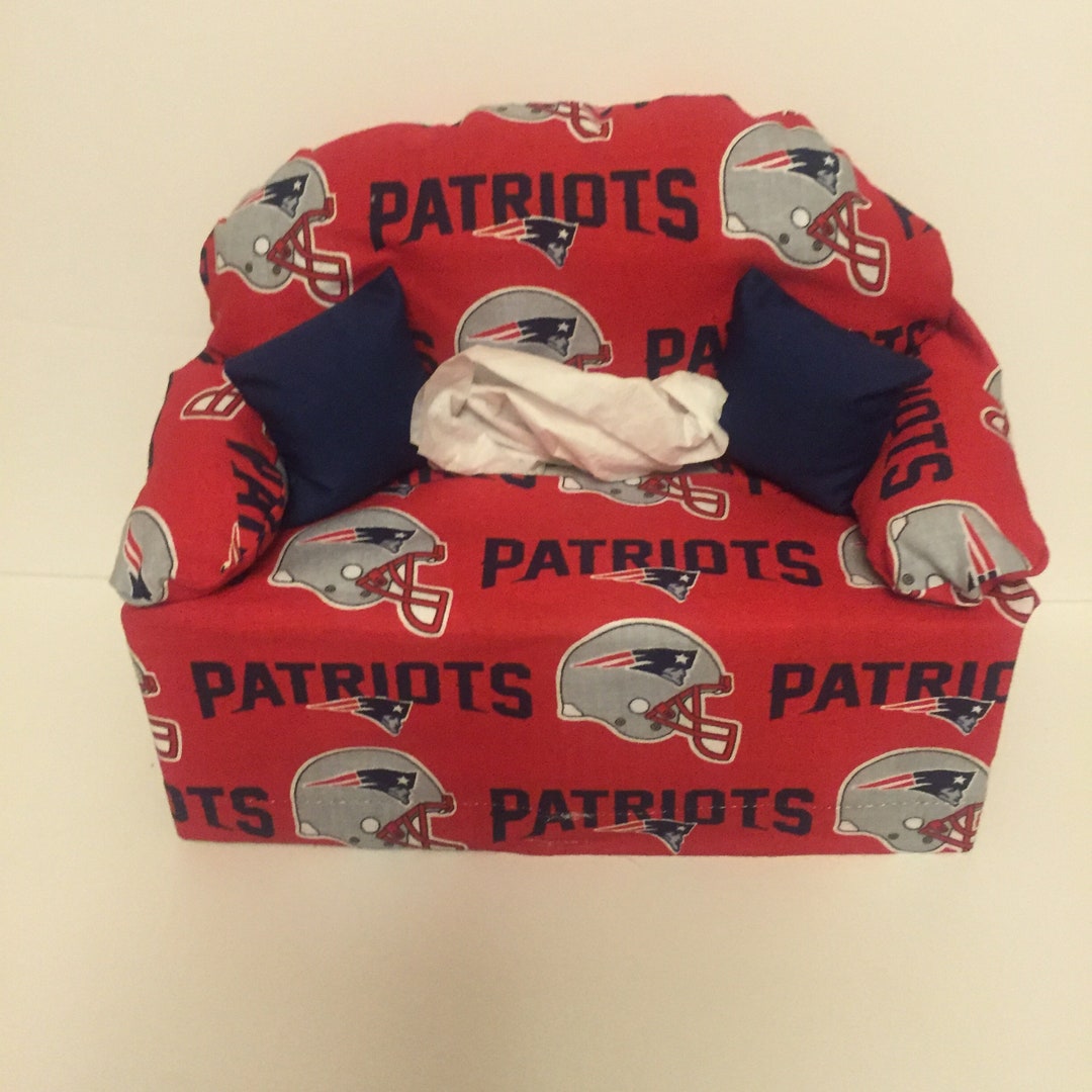 Sofa Tissue Box Cover-- Sports-- Patriots--red With Blue Pillows - Etsy