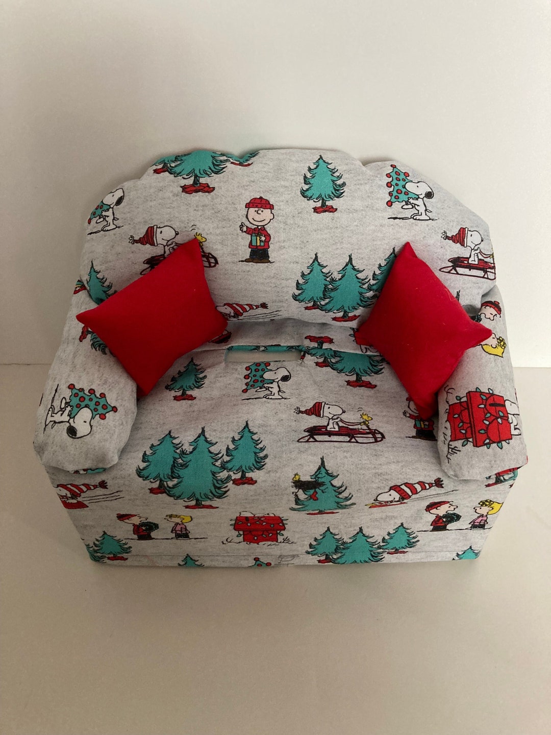 Sofa Tissue Box Cover Peanuts and Gang, Christmas - Etsy