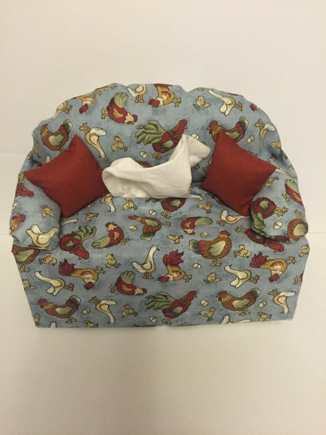 Sofa Tissue Box Cover Roosters, Ducks and Chickens - Etsy