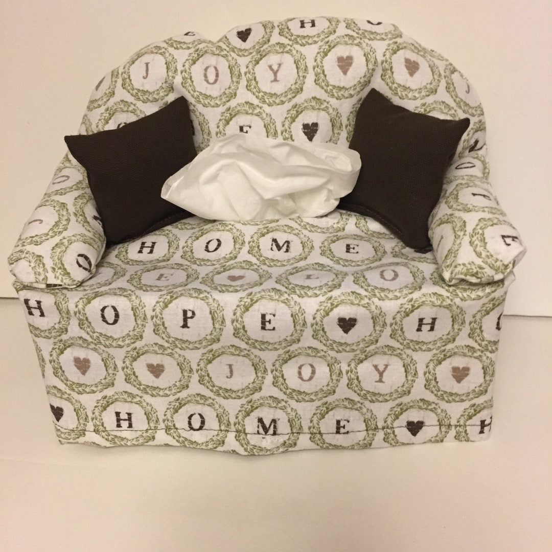 Sofa Tissue Box Cover-- Country Pattern With Love, Hope,joy, Home,peace ...