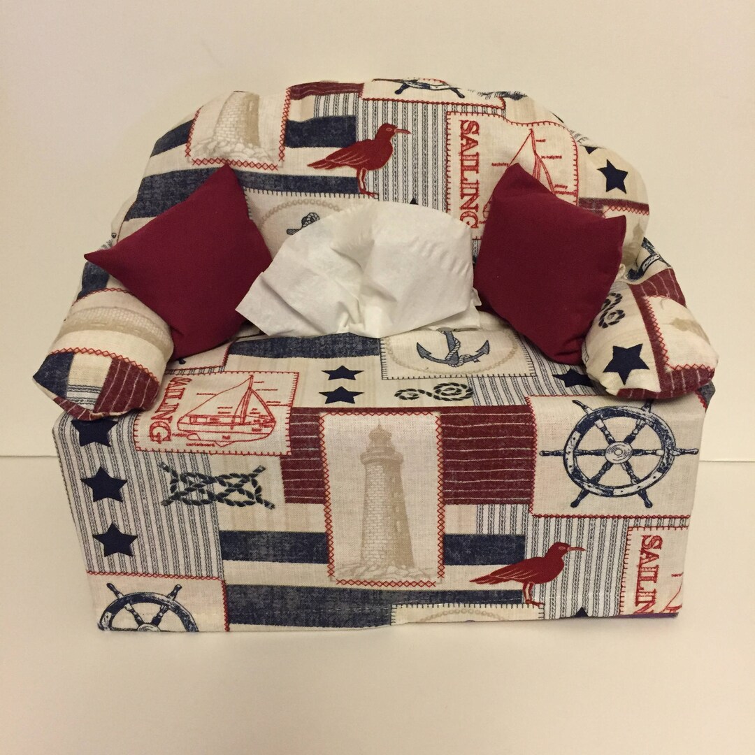 Sofa Tissue Box Cover--sailing or Nautical - Etsy