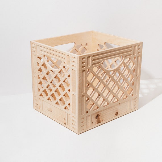 The Collector Wooden Milk Crate - Etsy