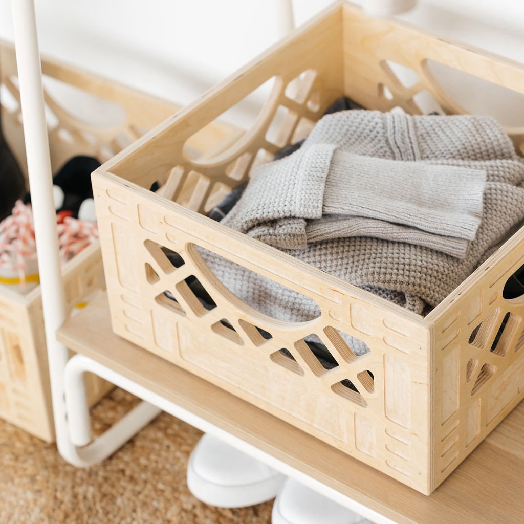 Vintage Inspired Milk Crate // Wooden Milk Crate | Etsy