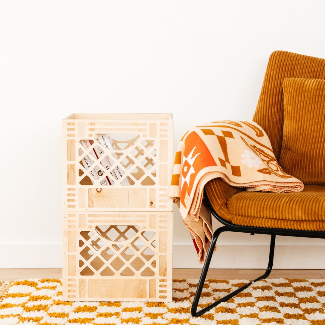 Wooden Milk Crate // Vintage Inspired Milk Crate // Replica Milk Crate ...