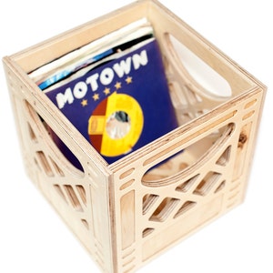 Record Storage // Mini Wooden Milk Crate // 45 Record Storage ...