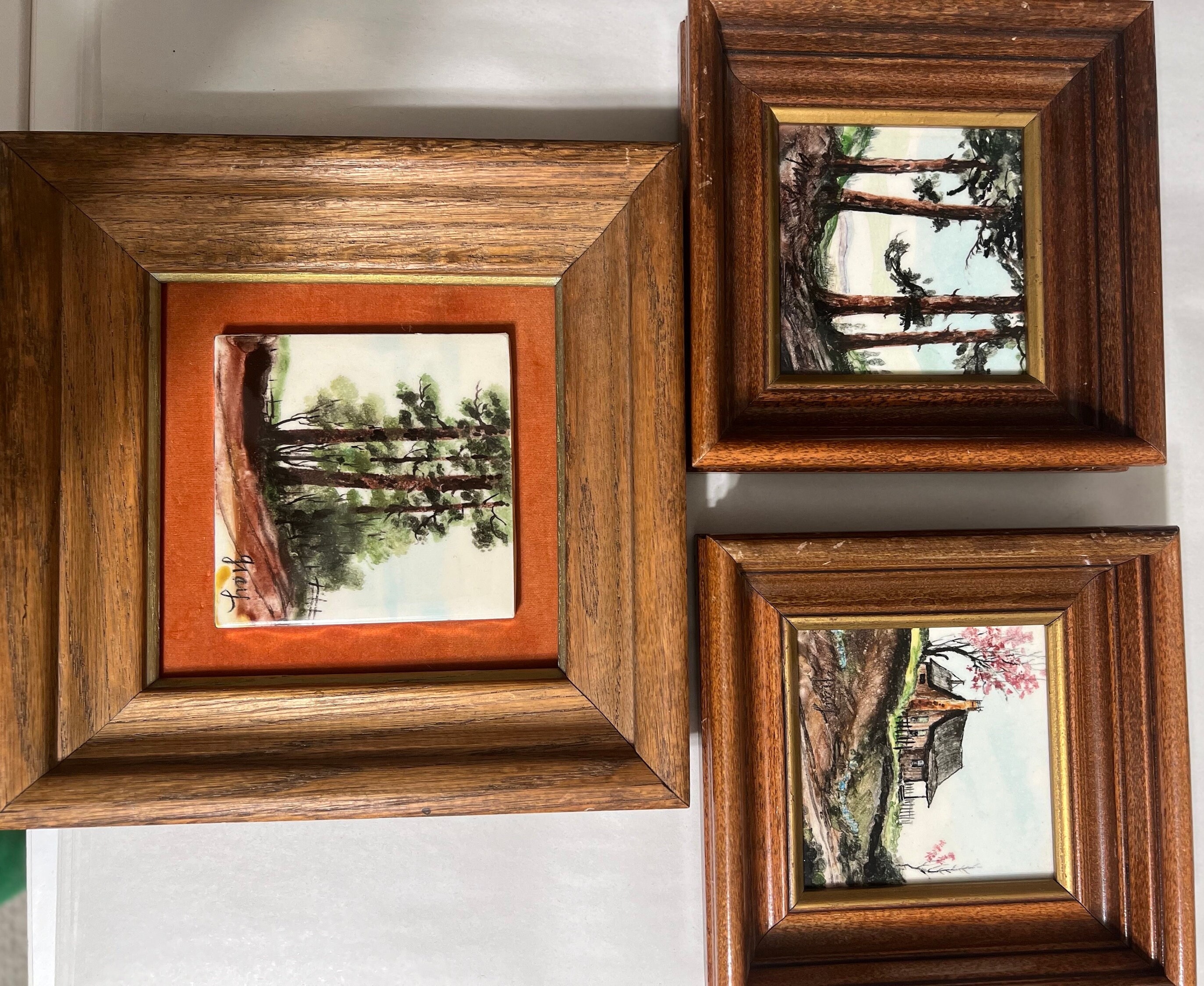 Vintage Collectible Hand Painted Tiles by Artist Clyde E. Gray , 1950's ...