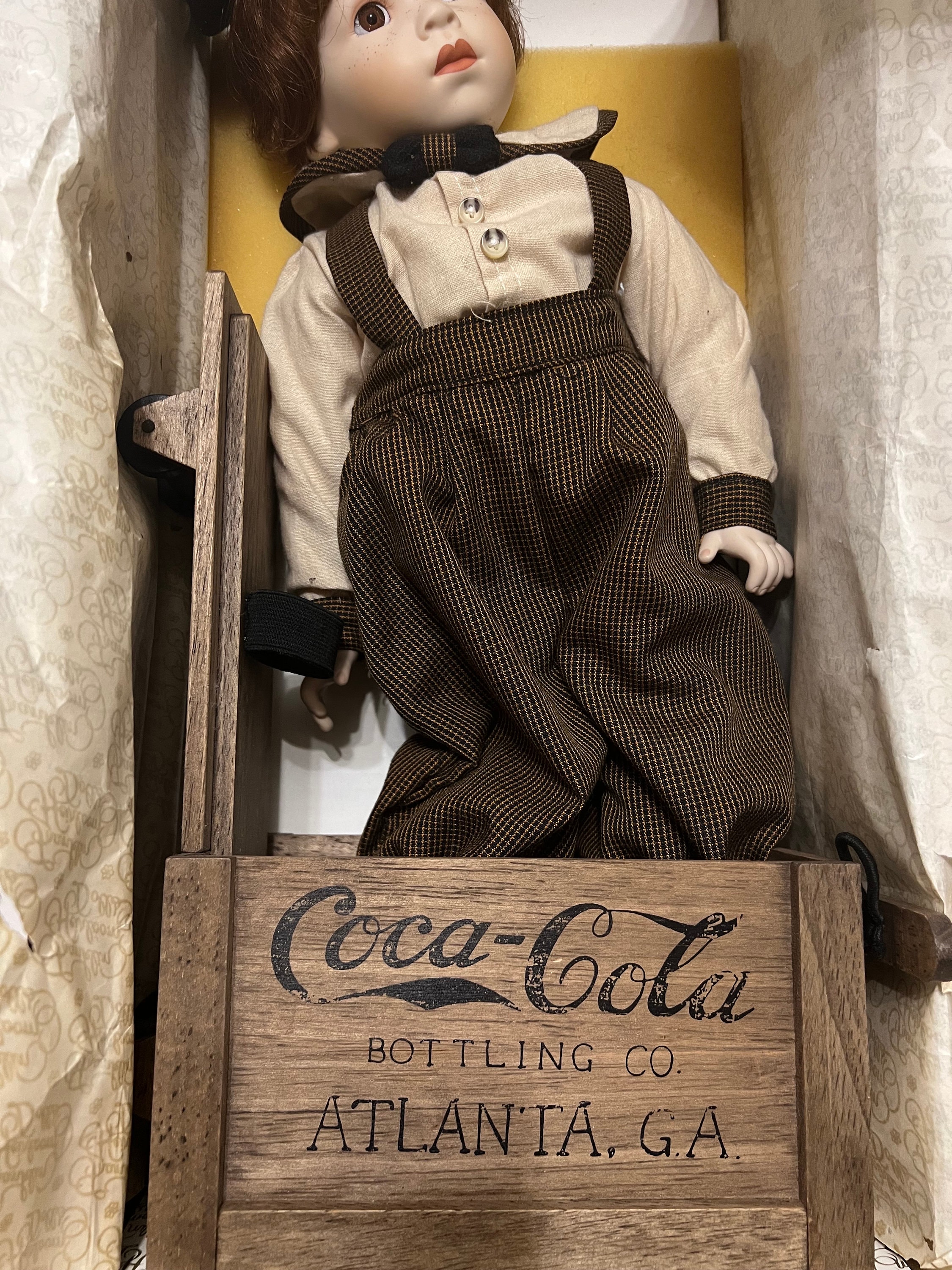 Franklin Mint Coca Cola Porcelain Doll: Danny & Scooter, 18" - Etsy