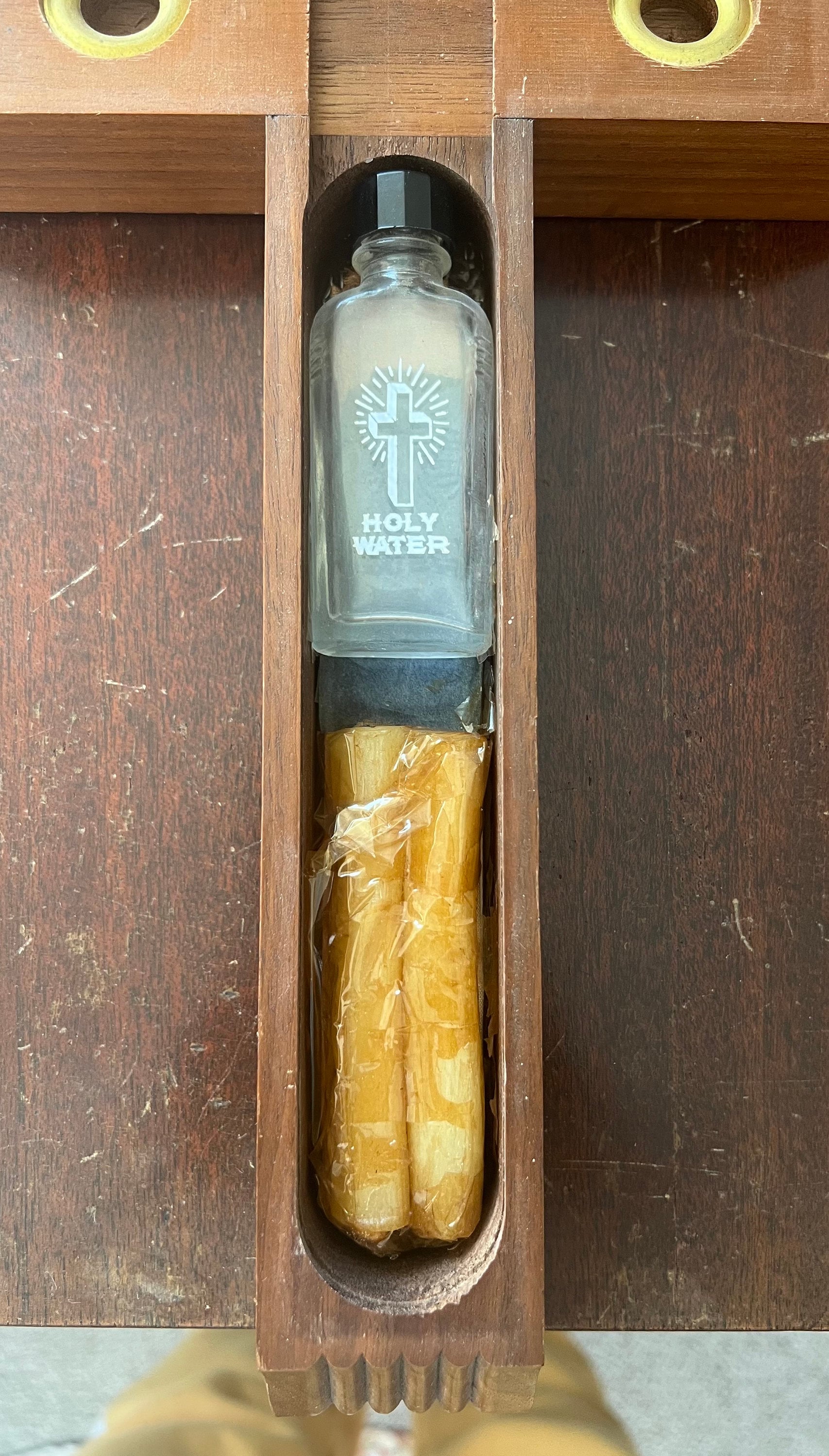 Last Rites Crucifix With Candles, Holy Water, Wall Hanging, Christ ...