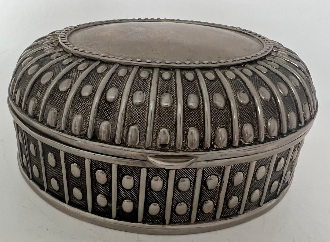 Silverplate Jewelry Trinket Box, Vintage Box, 6.25" L X 3.75 "d X 1.75 ...