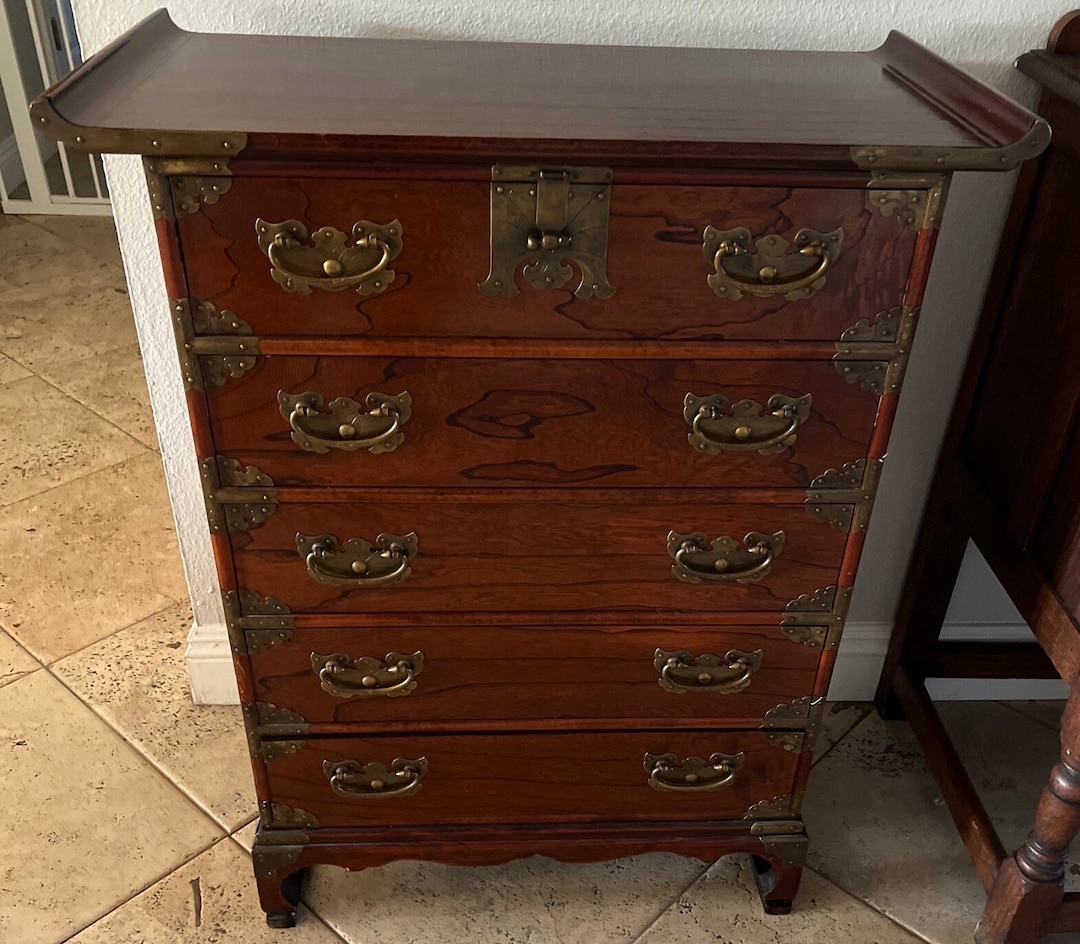 Vintage Chinese Chest of Drawers,asian Chest,unique Back,chinese ...