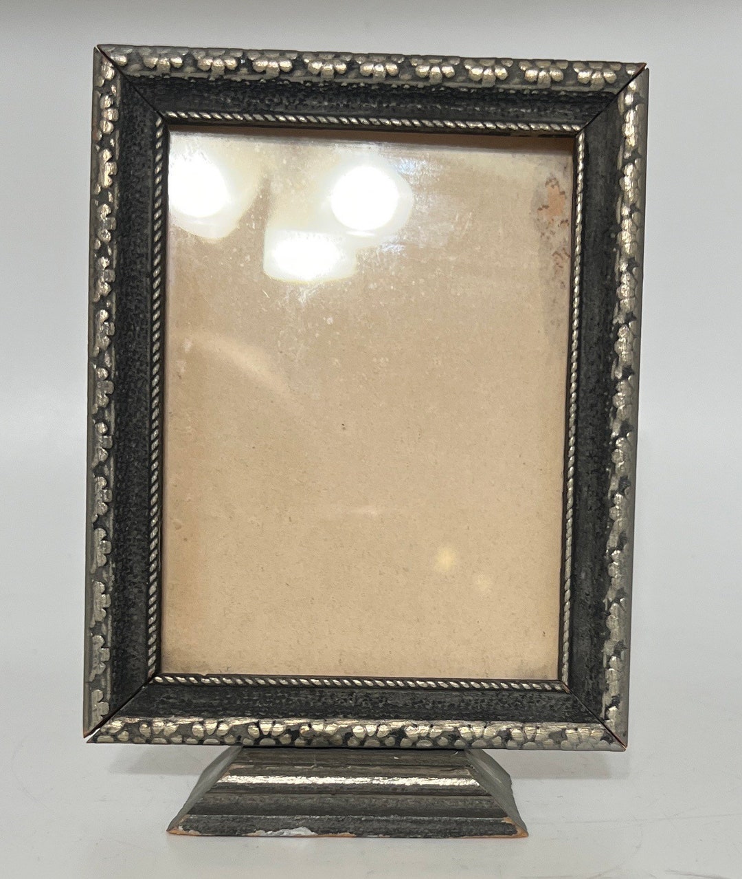 Vintage Small Photo Frame, It is Made of Wood and Painted Gray With a ...